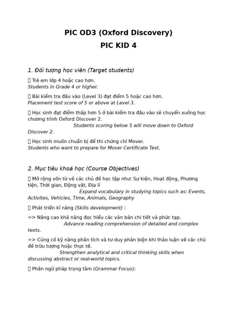 PIC OD3 (KID4) | PDF