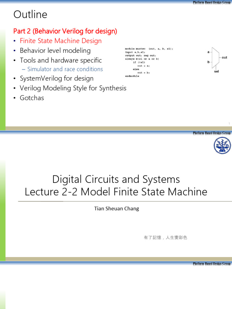 Lecture 2-2 Model FSM 20250213 | PDF | Computer Engineering | Digital ...