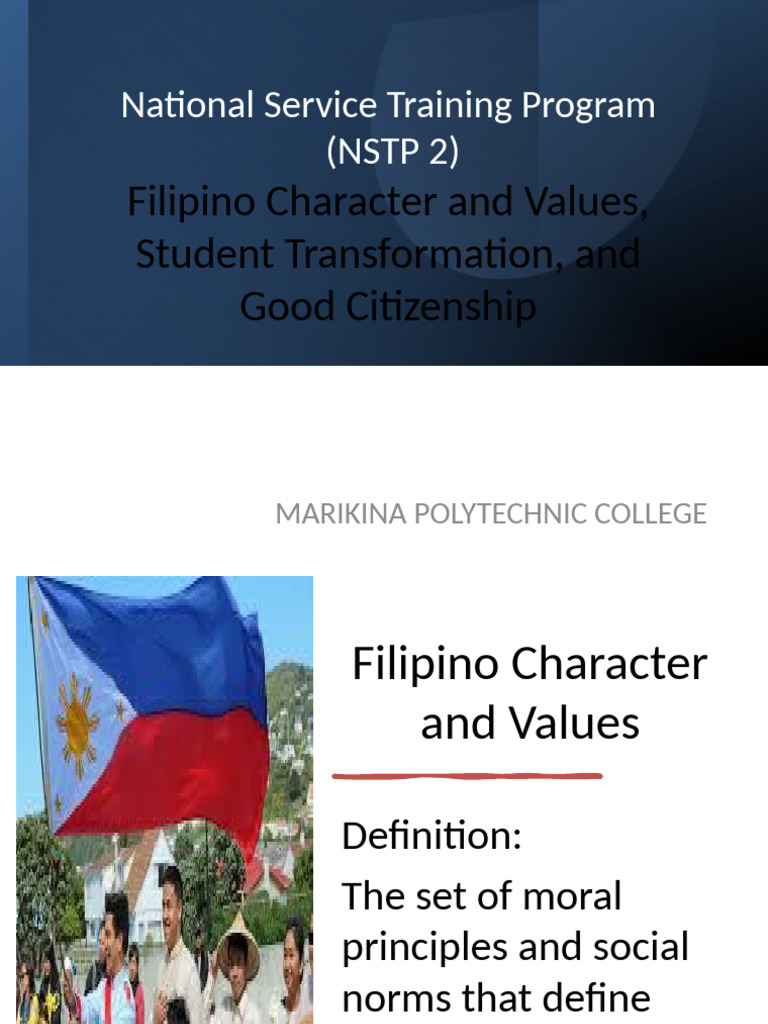 Filipino Values and Good Citizenship Guide | PDF | Self Actualization ...