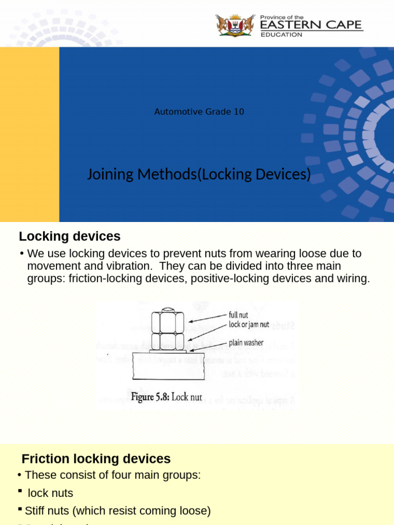 Types of Automotive Locking Devices | PDF