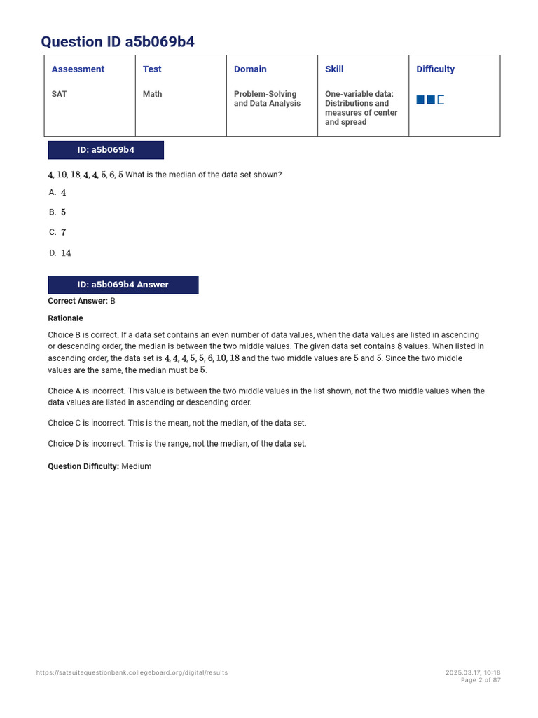 One-Variable Data - Distributions and Measures of Center and Spread ...