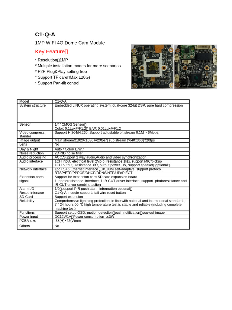 C1 Q A Specification | PDF