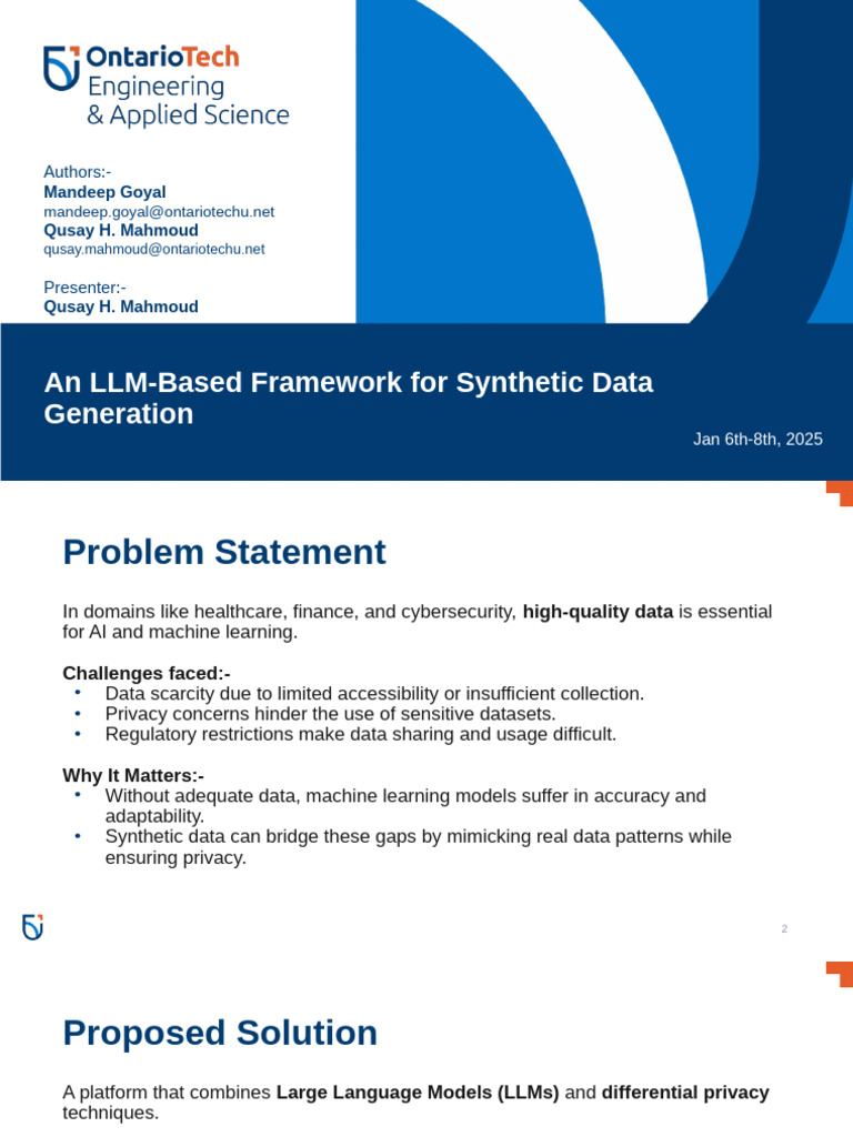 An LLM-Based Framework for Synthetic Data Generation | PDF | Usability ...