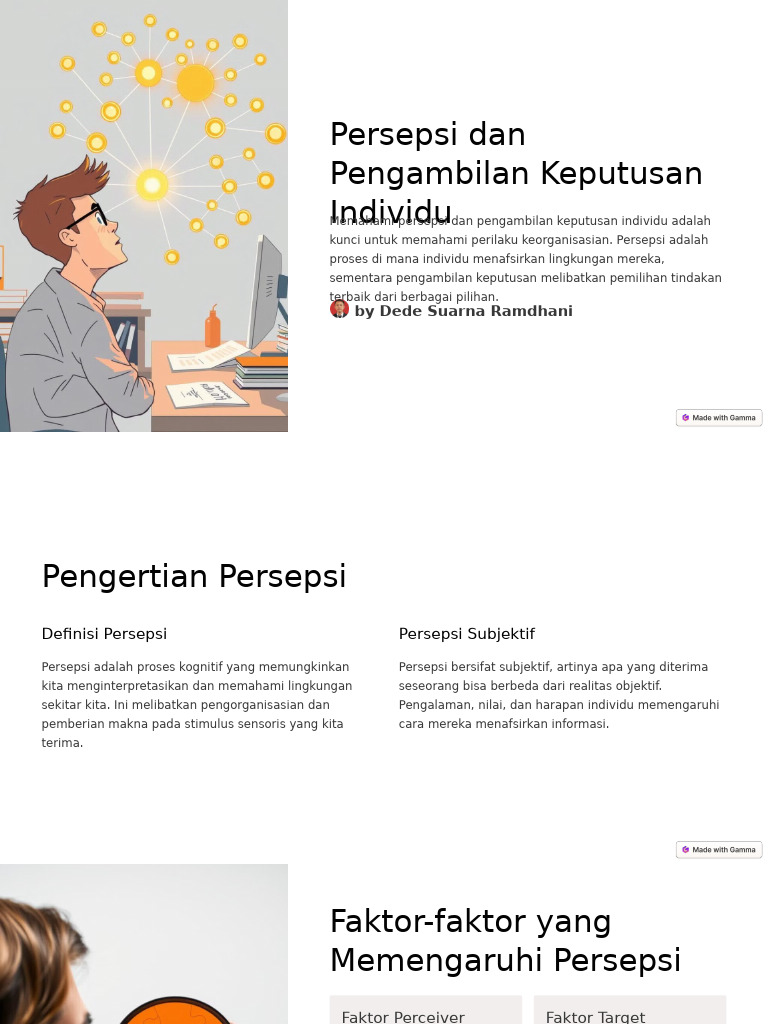 Persepsi Dan Pengambilan Keputusan Individu 1 | PDF