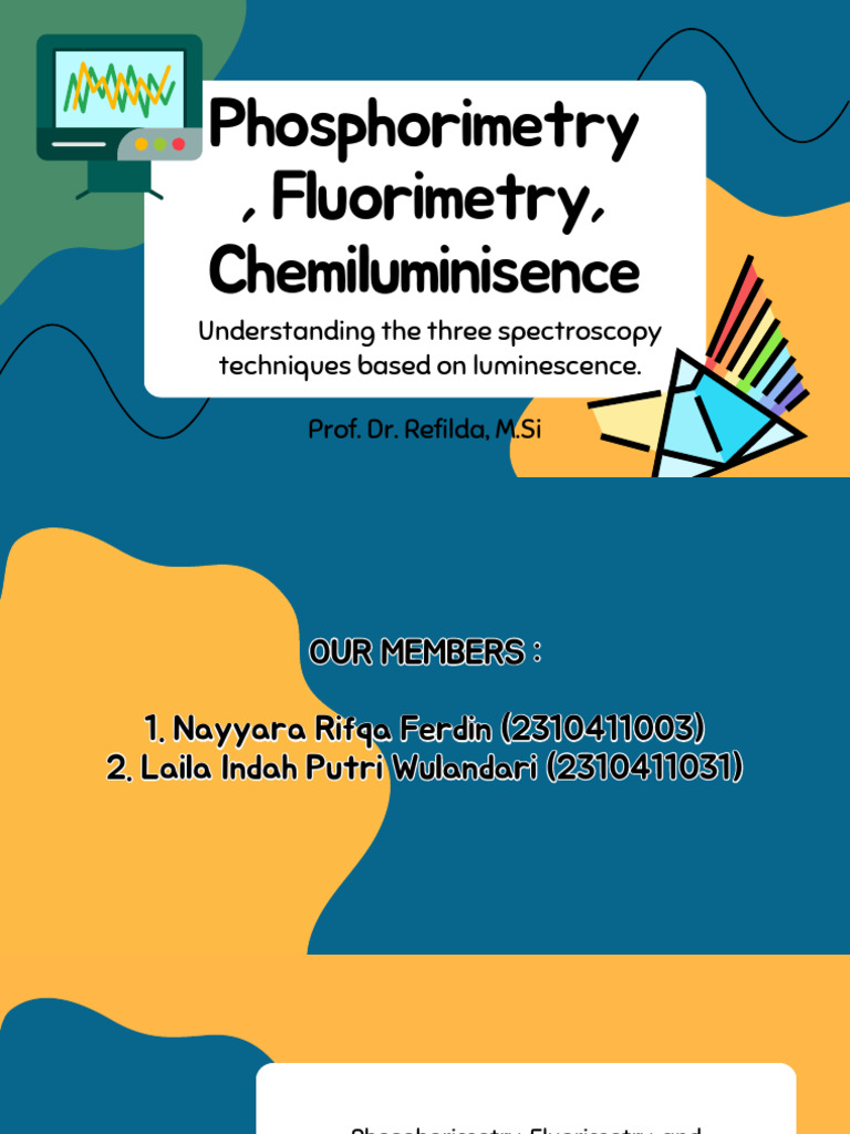 Group 3 - Fluorimetry, Phosphorimetry, Chemiluminiscence - 20250314 - 090559 - 0000 | PDF ...