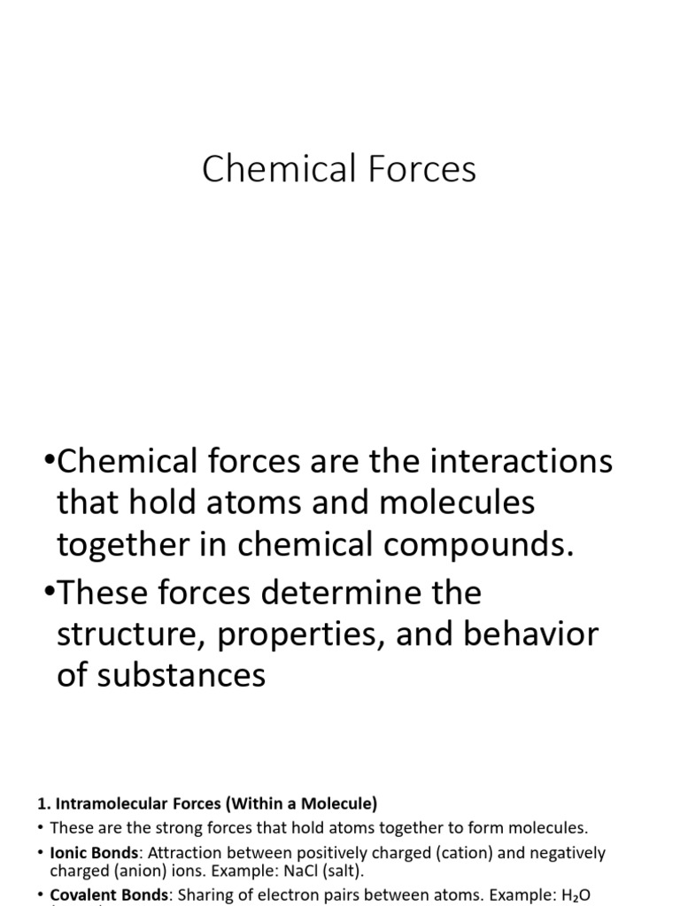 Chemical_Forces | PDF | Ion | Chemical Bond