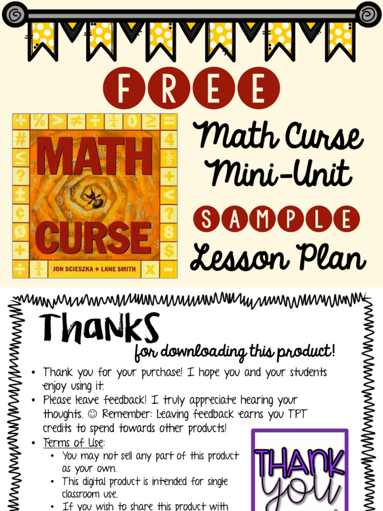 Math Curse Mini-Unit: Sample | PDF | Multiplication | Mathematics