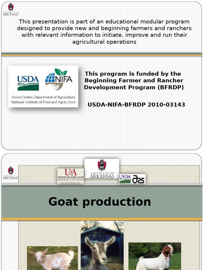 Go at Production Basics | PDF | Goat | Ruminant