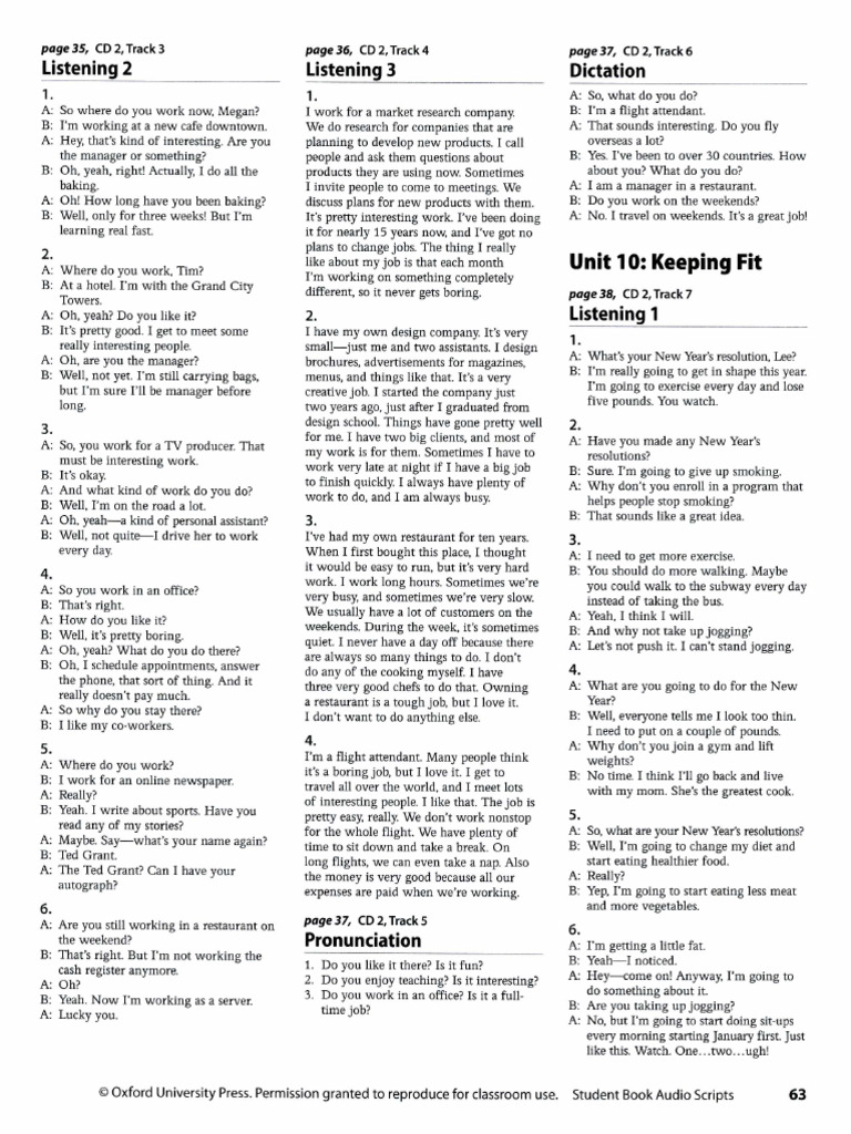 3 Keeping Fit - Script | PDF