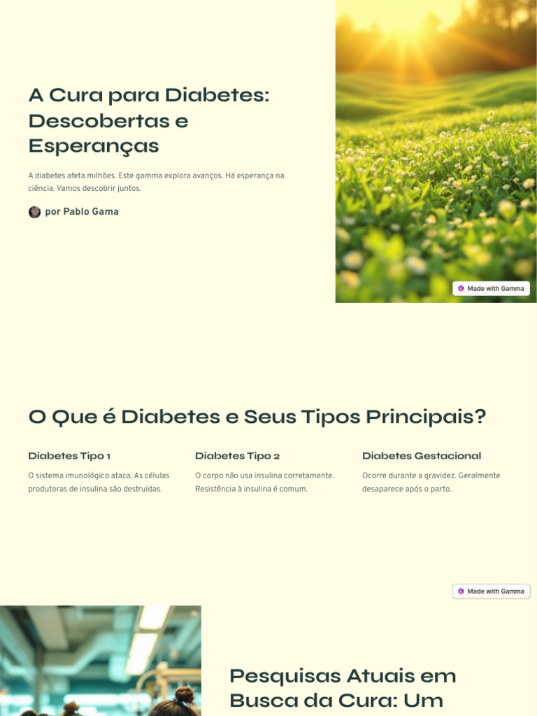A Cura para Diabetes Descobertas e Esperancas | PDF | Diabetes ...