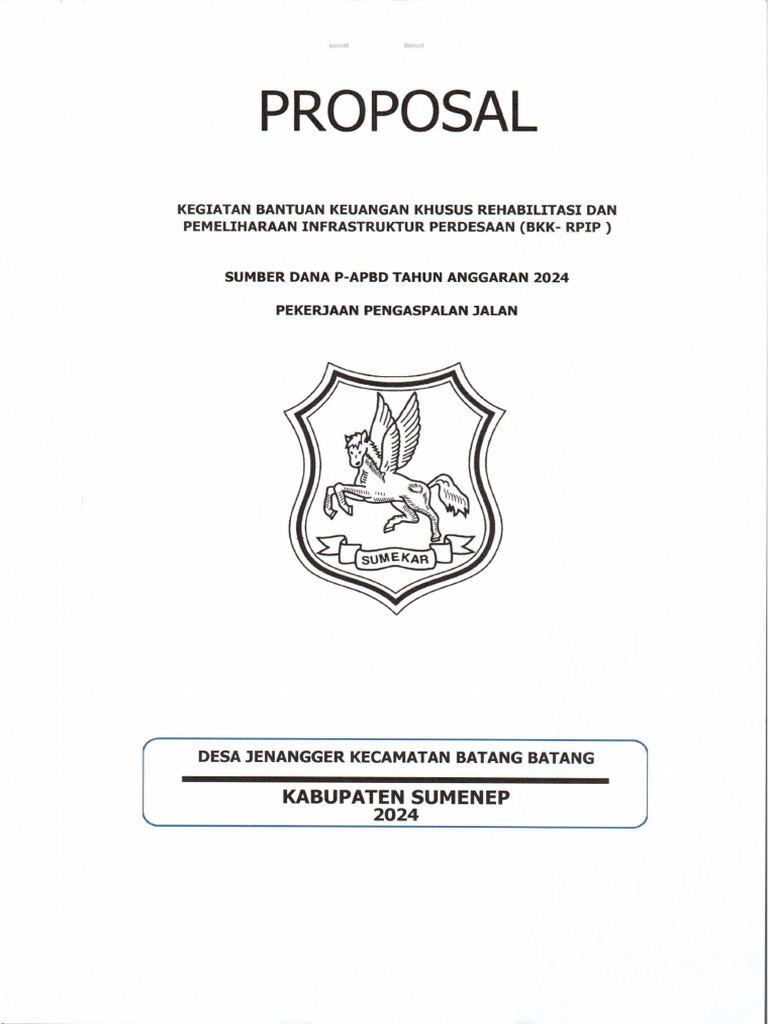 proposal aspal jenangger PAK 2024 | PDF