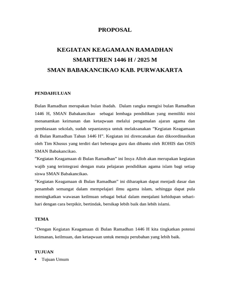 PROPOSAL SANLAT BBC 2025 | PDF
