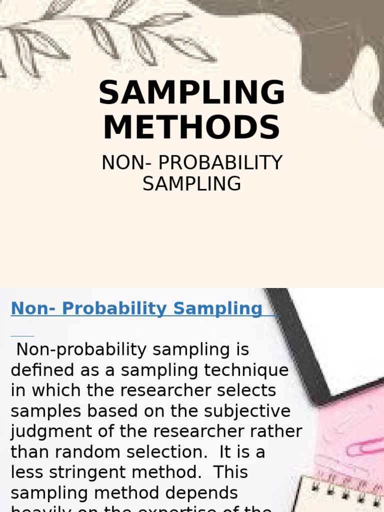 Group 2 - Non Probability Sampling | PDF | Sampling (Statistics ...