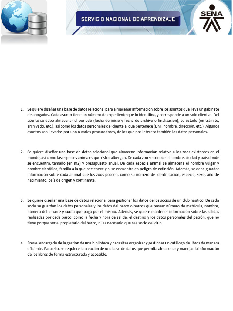 Taller SQL | PDF | Bases de datos | Habitat