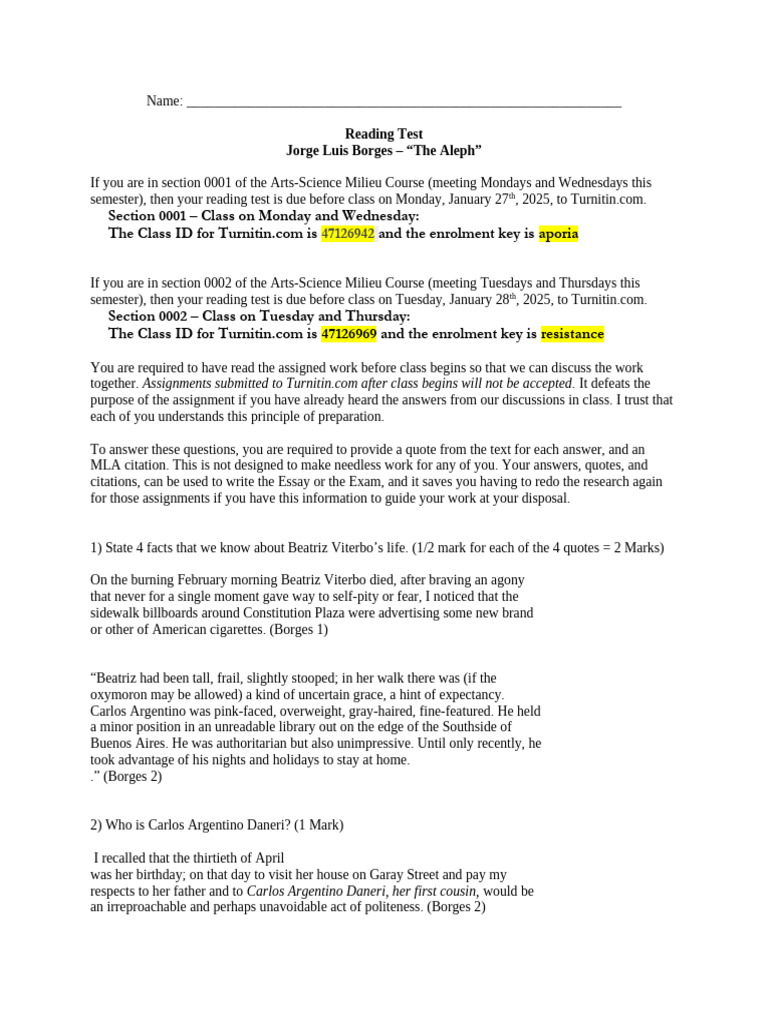 Borges_Reading_Test_-_The_Aleph (2) | PDF