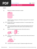 GCSE Volume of Prisms Exam Questions | PDF | Volume | Geometry