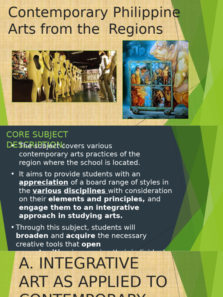 Integrative Arts in Contemporary Philippines | PDF | The Arts | Color