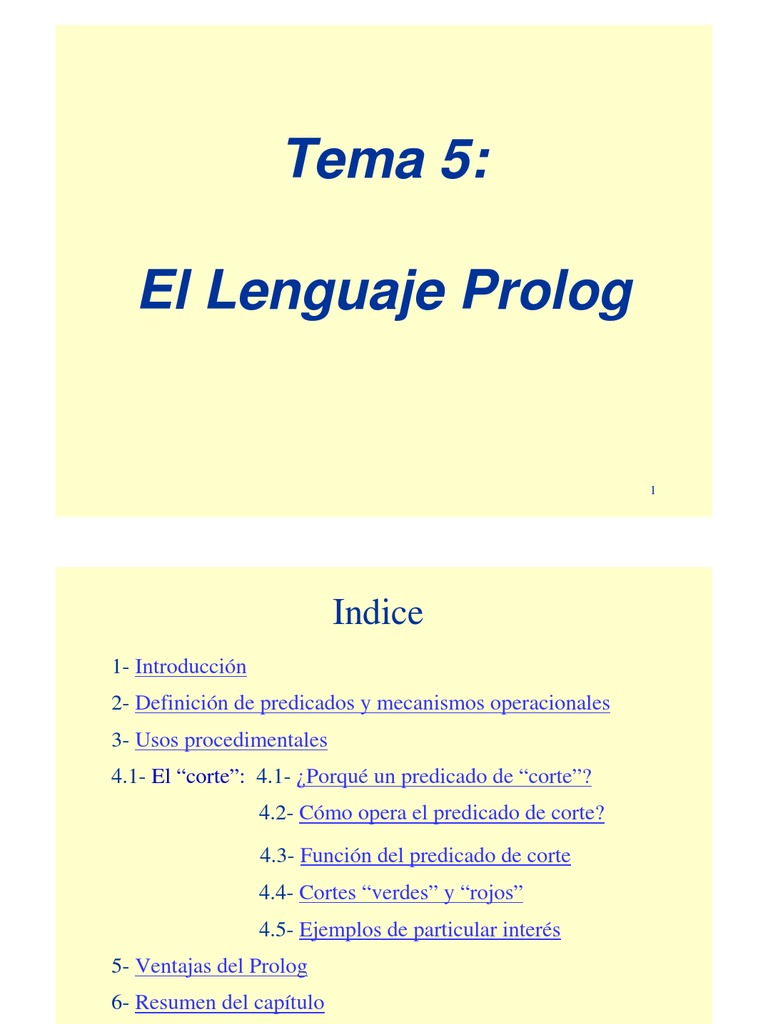 Prolog Pdf Lógica De Primer Orden Lenguaje De Programación