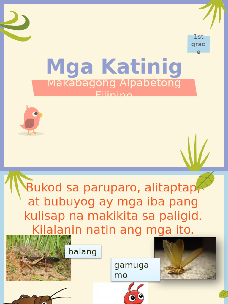 08-22-23 Filipino1 Mga Katinig | PDF