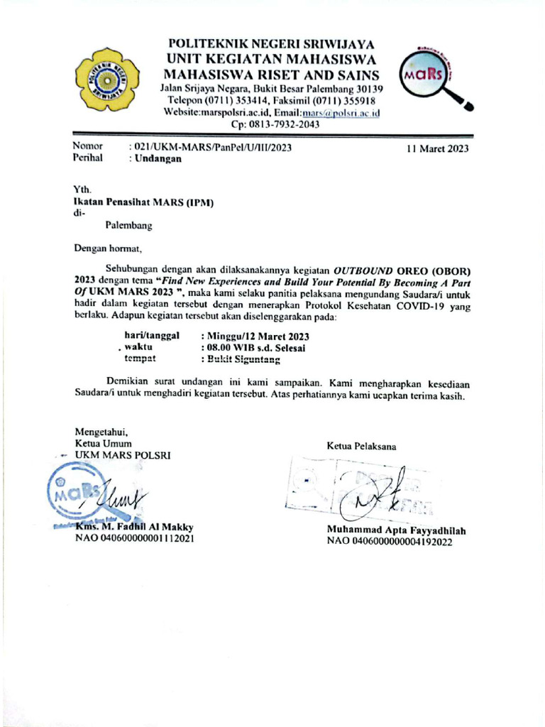 Surat Undangan IPM | PDF