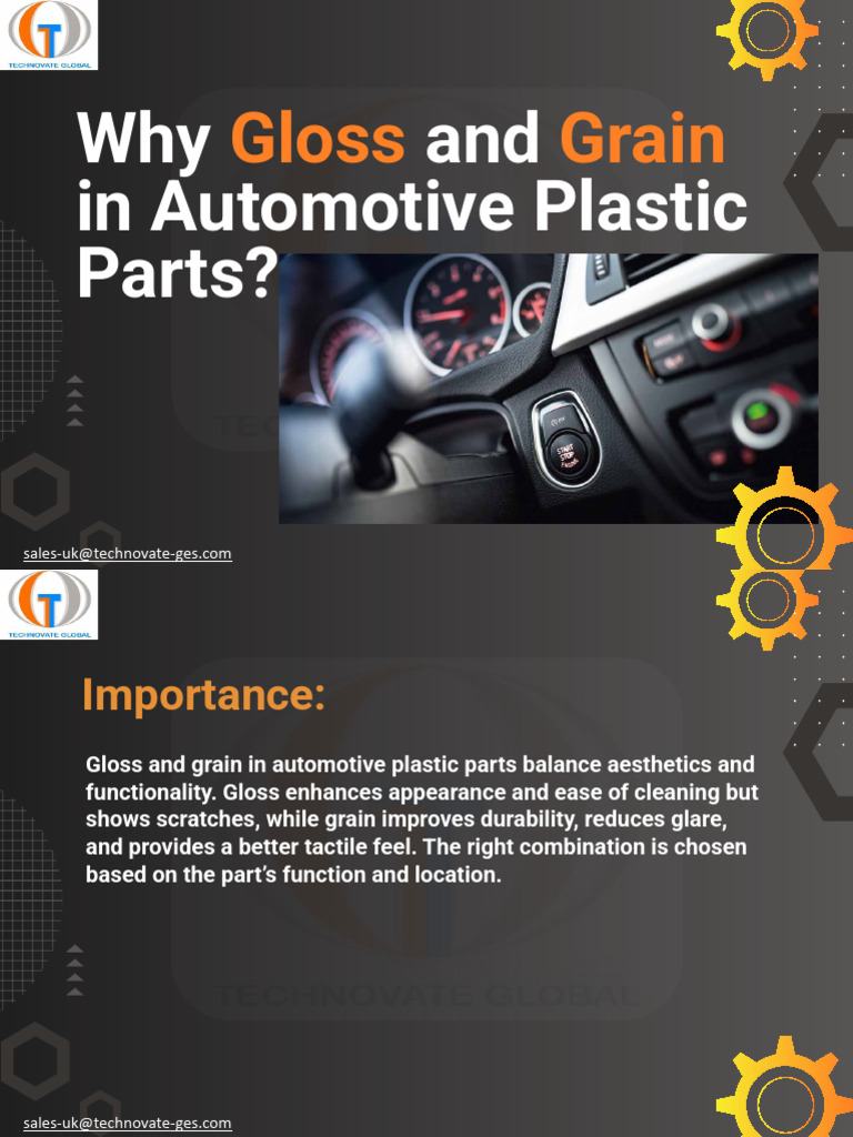 Gloss and Grain in Automotive Plastics | PDF | Wear | Plastic