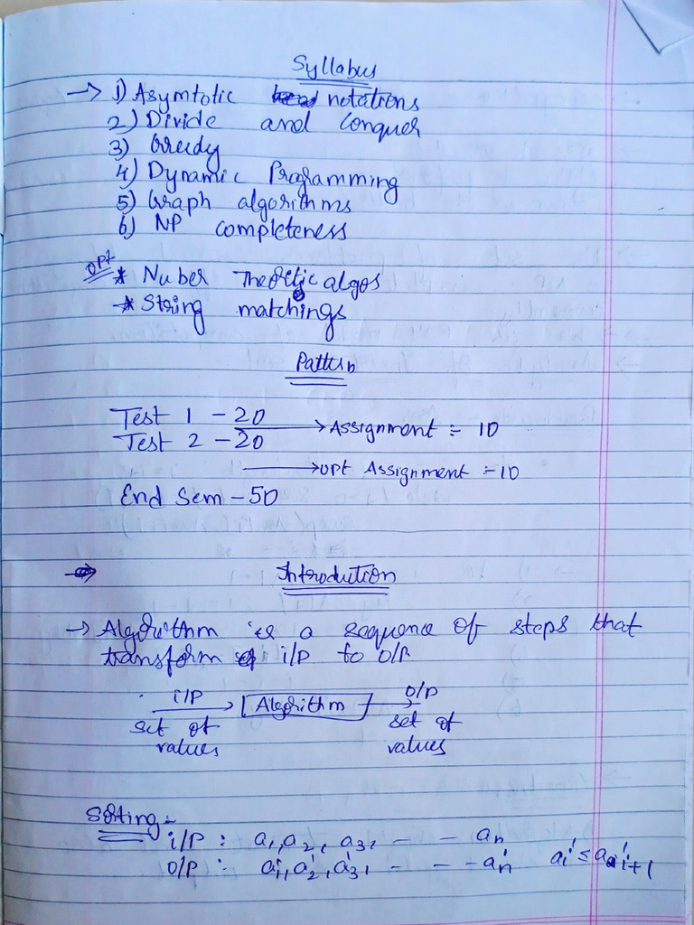 Daa Class Notes | PDF