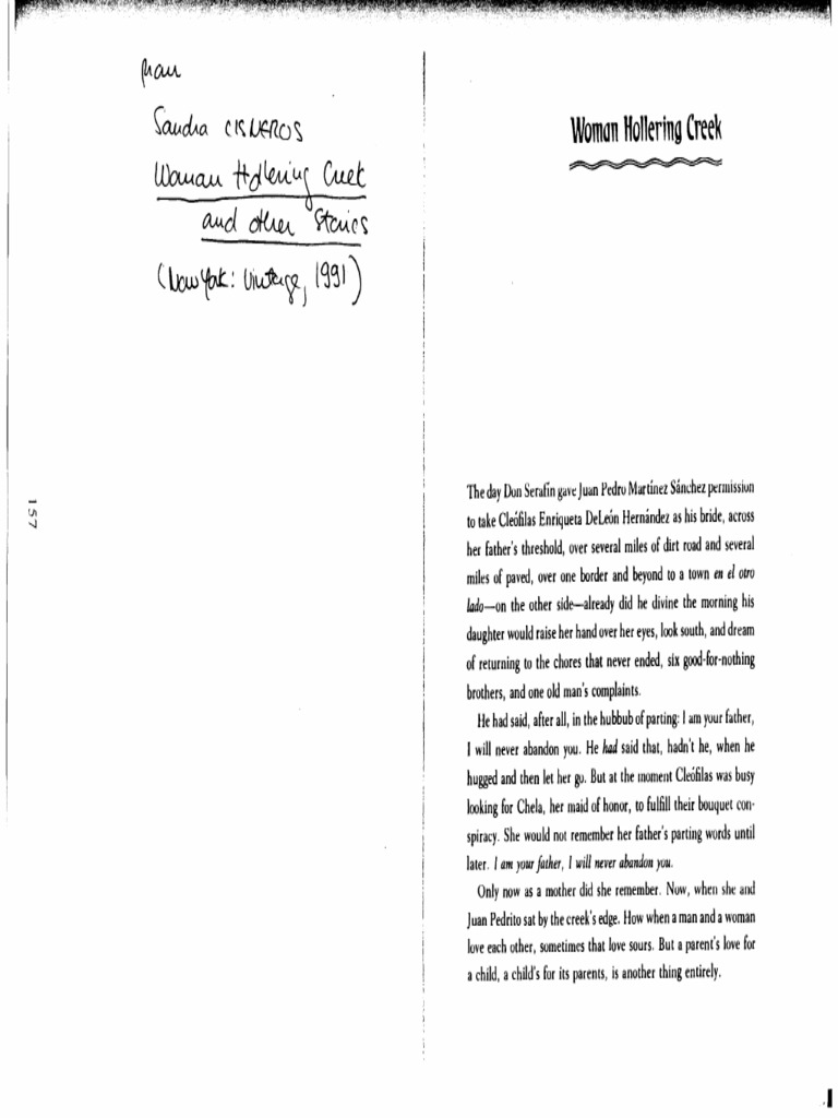 Cleófilas' Journey in Woman Hollering Creek | PDF