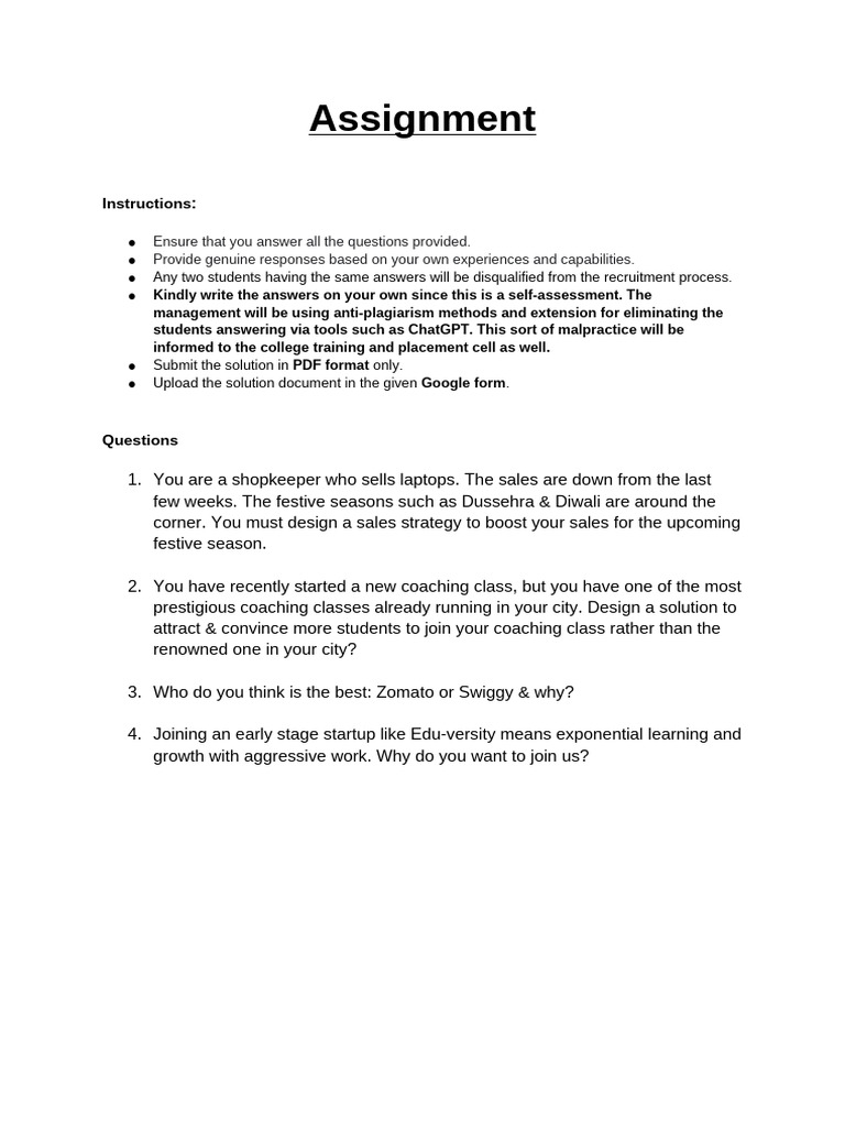 Edu Versity Assignment | PDF