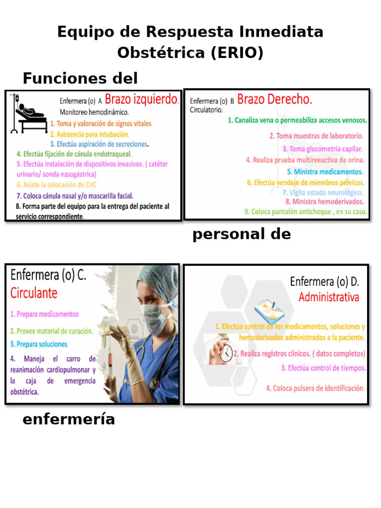 Funciones de Enfermeria ERIO.... | PDF