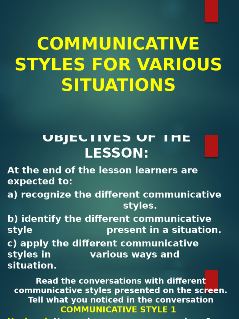 Communicative Styles | PDF