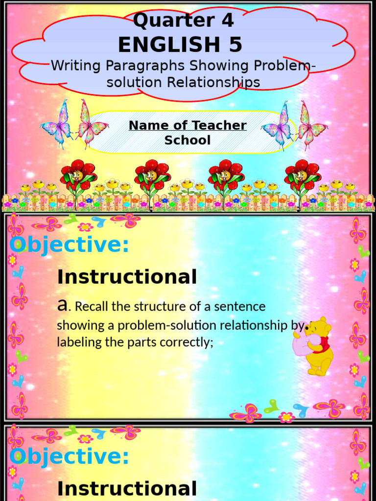 COT - Grade 5 English Q4 W4 Writing Paragraphs Showing Problem-Solution Relationships | PDF ...