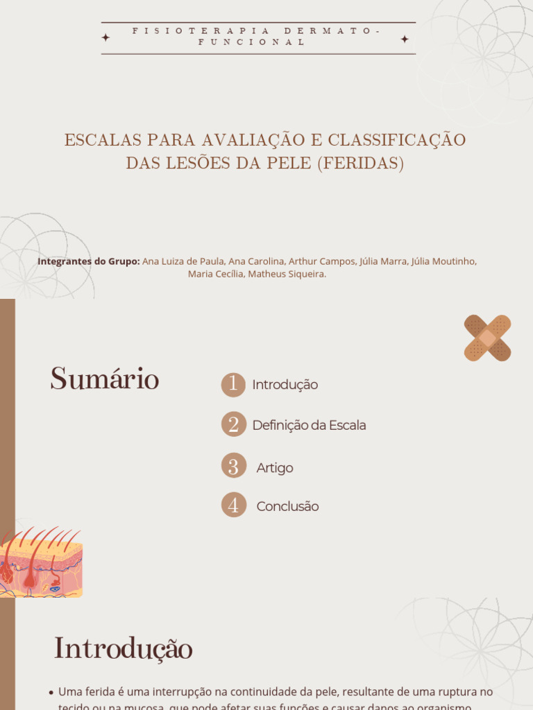 fISIOTERAPIA dERMATO - Lesao Pele | PDF | Fisioterapia | Pele