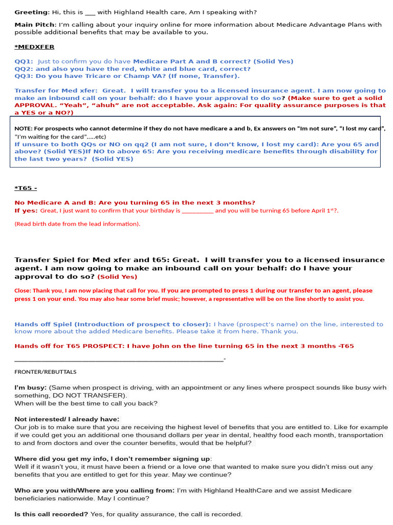 SCRIPT Witthout No Medicare | PDF | Medicare (United States)