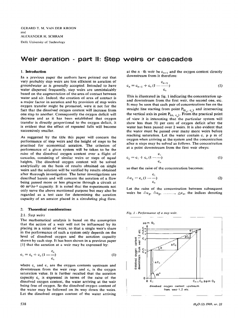 Weir Aeration Part II Step Weirs or Cascades-Hydrotheek (Stowa) 405314 ...