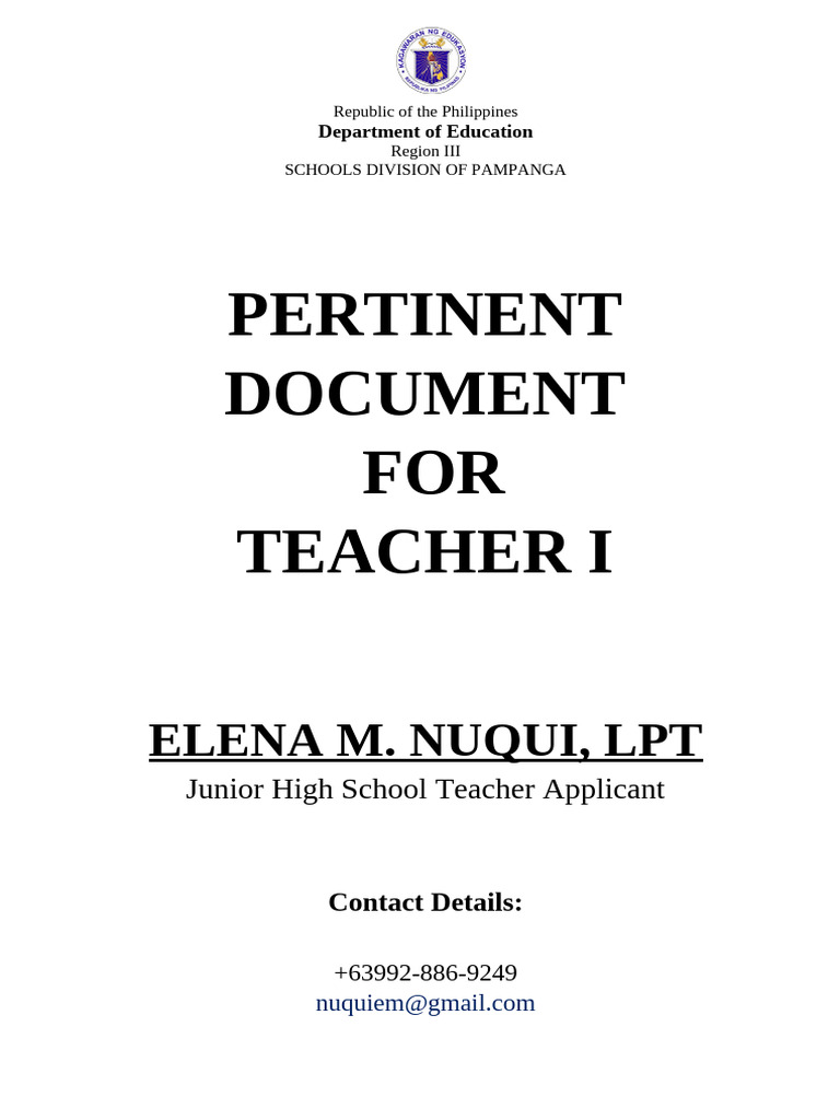 Pertinent Documents For Ranking | PDF | Teachers | Learning