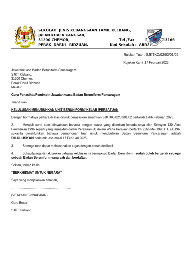 SURAT KELULUSAN | PDF