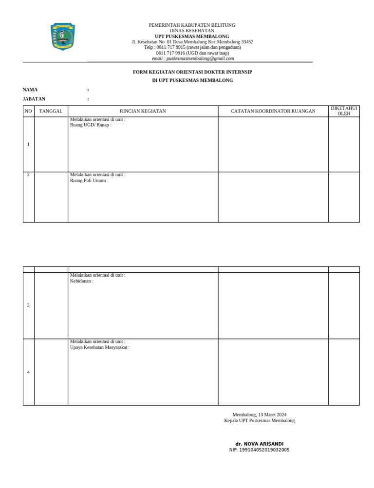 Instrumen program orientasi | PDF