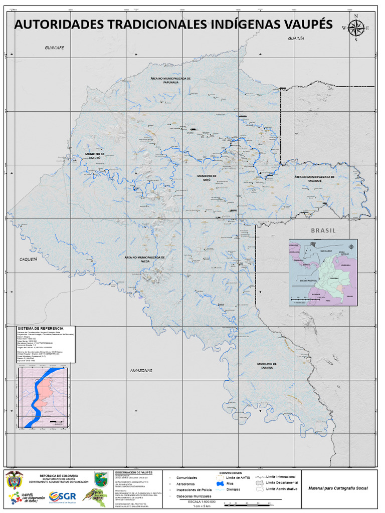 Mapa y Ubicación del Vaupés | PDF