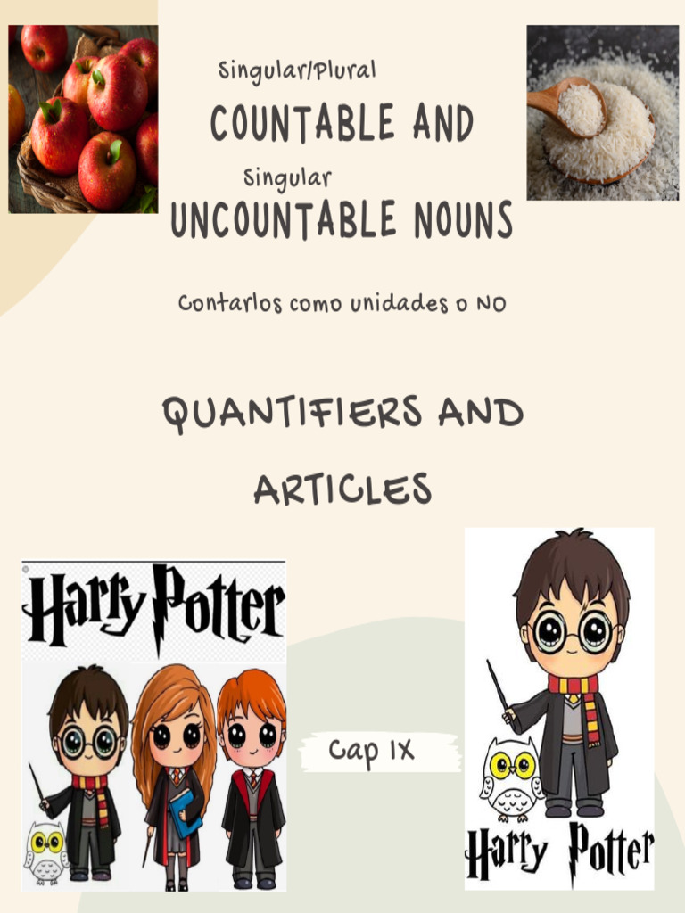 Countable vs Uncountable Nouns Guide | PDF | Plural | Semantic Units