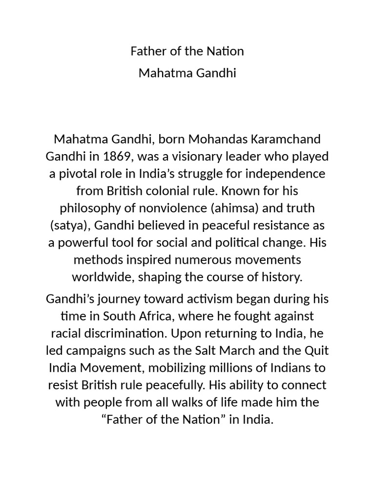 Father of The Nation | PDF