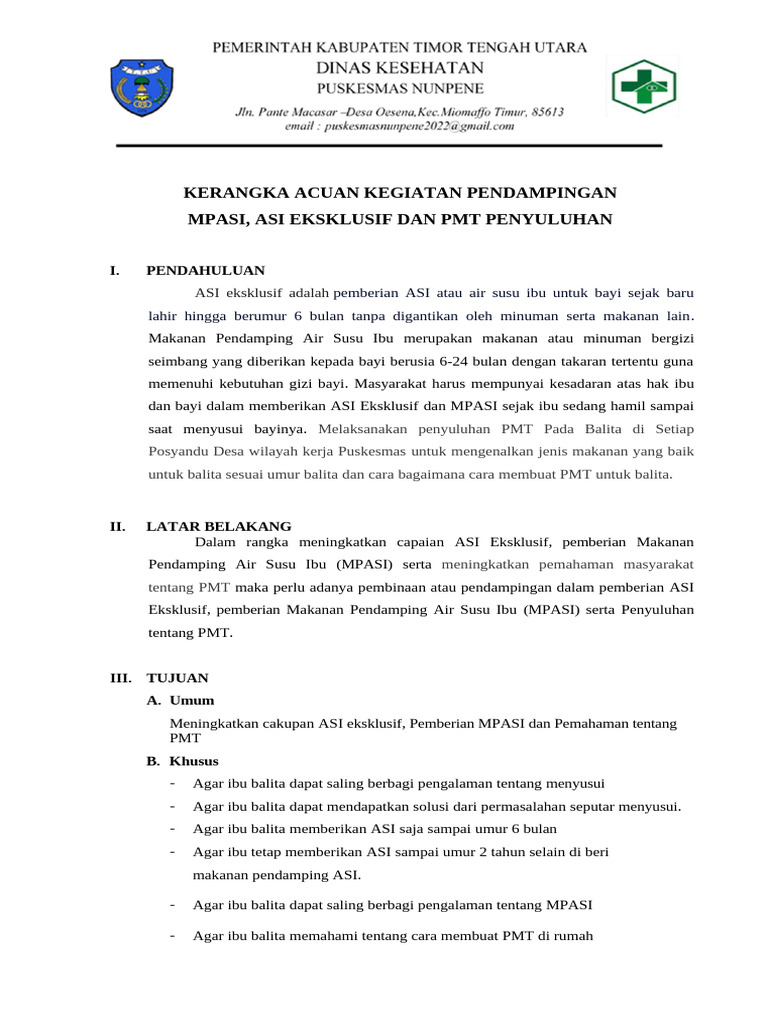 Kak Asi Eksklusif Dll | PDF