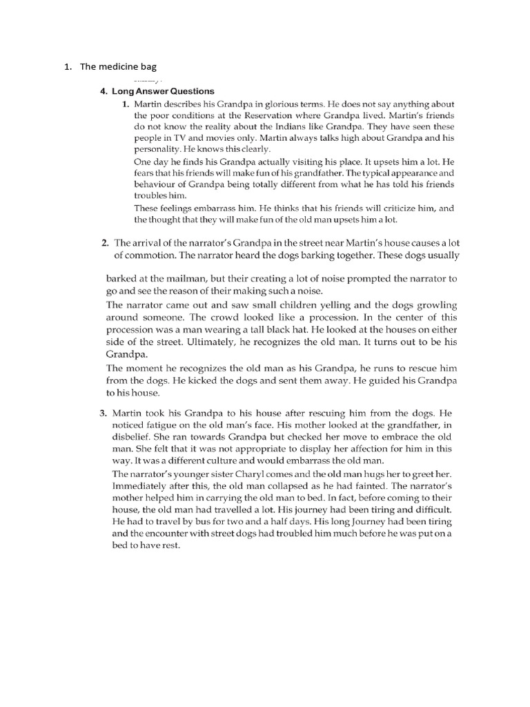 The Medicine Bag - 1 | PDF