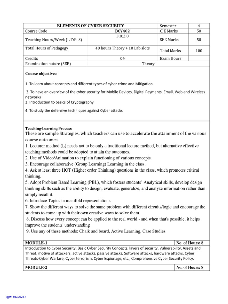 4THsem ECS Syllabus | PDF
