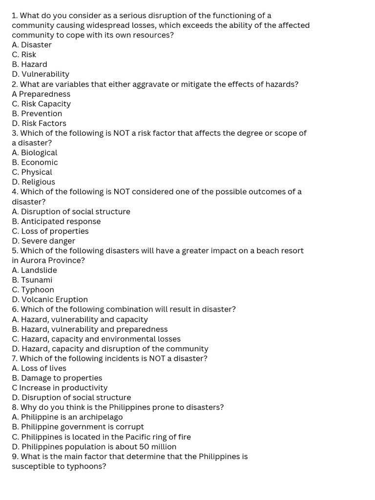 Understanding Community Disasters and Risks | PDF | Natural Disasters ...