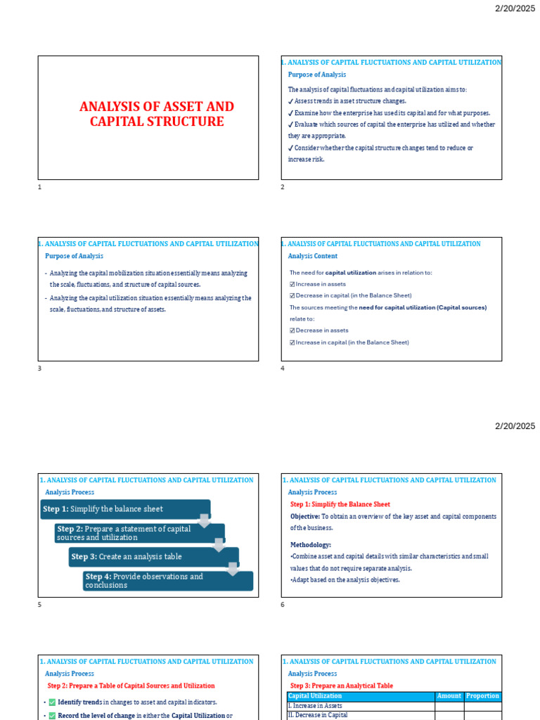 Capital Structure and Utilization Analysis | PDF | Working Capital | Risk