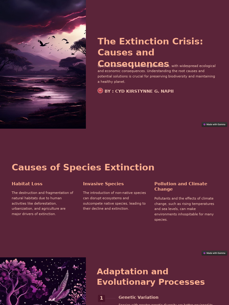 The Extinction Crisis Causes and Consequences | PDF | Extinction ...