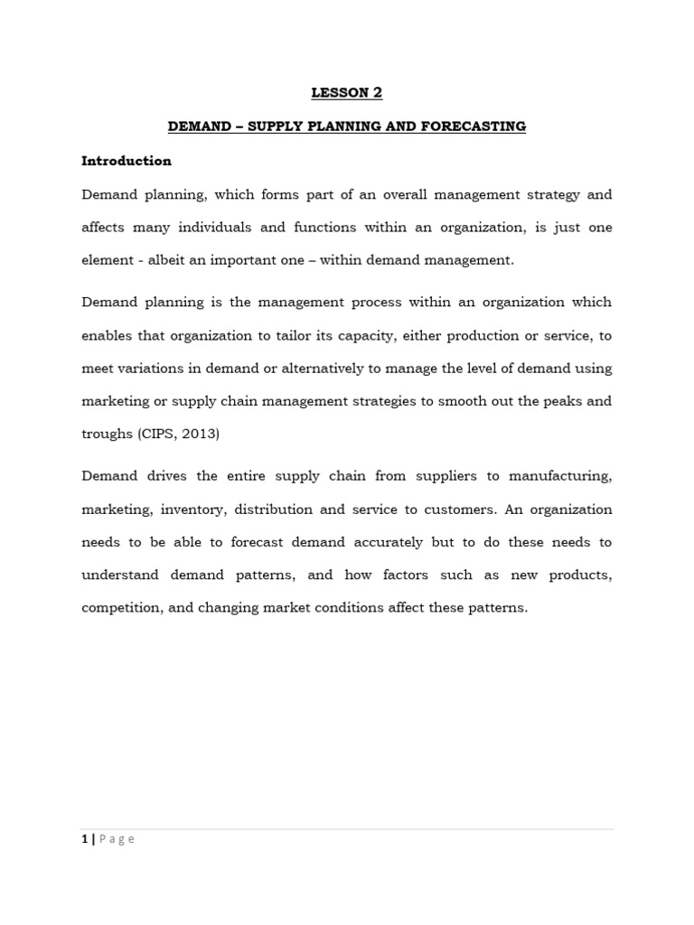 Demand Forecasting Lesson | PDF | Forecasting | Mean Squared Error