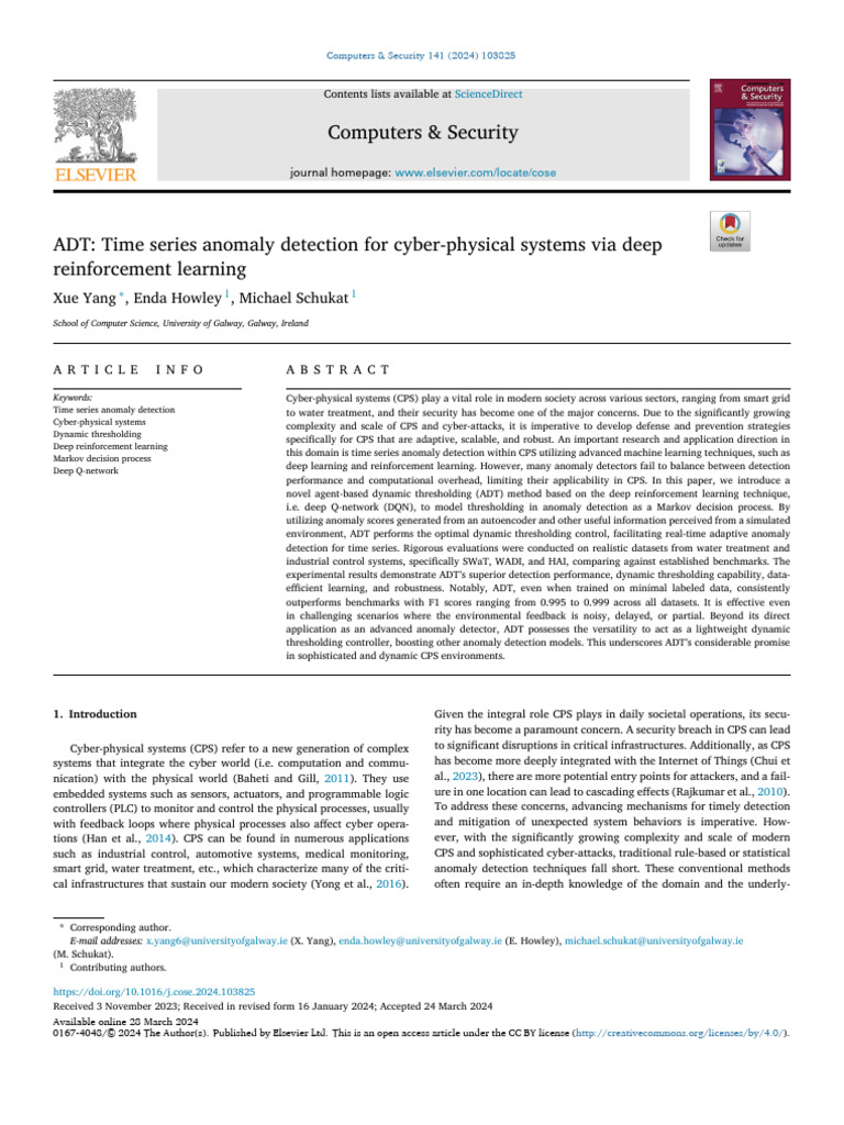 2.ADT--Time-series-anomaly-detection-for-cyber-physical-syst_2024_Computers--- | PDF | Machine ...
