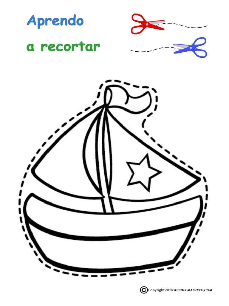 Barco para Colorear y Recortar | PDF