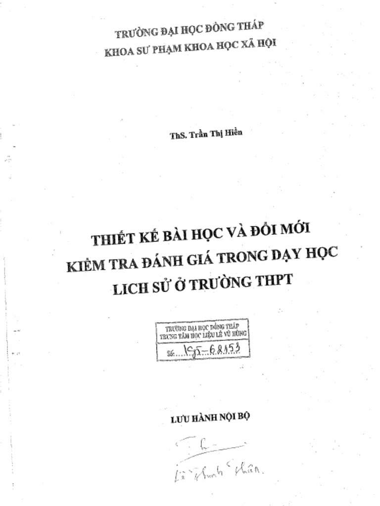 thiet ke bai hoc doi moi KTDG trong day học lich su o truong THPT | PDF